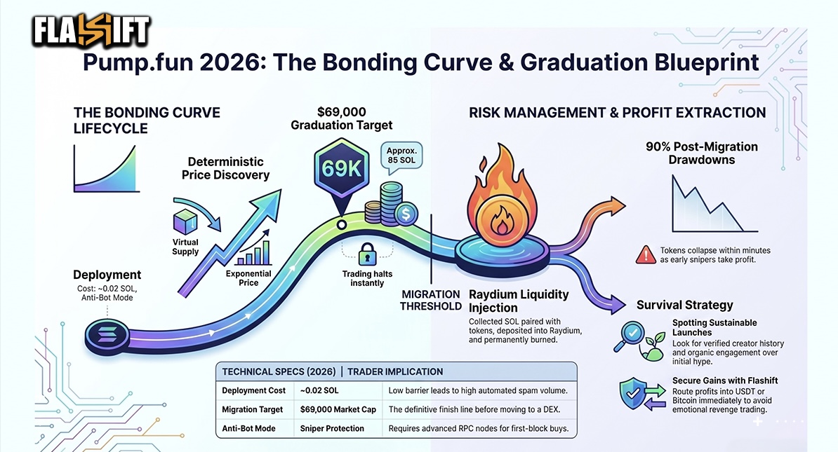 Pump.fun Bonding Curve Mechanics Explained (2026 Mathematical Guide)